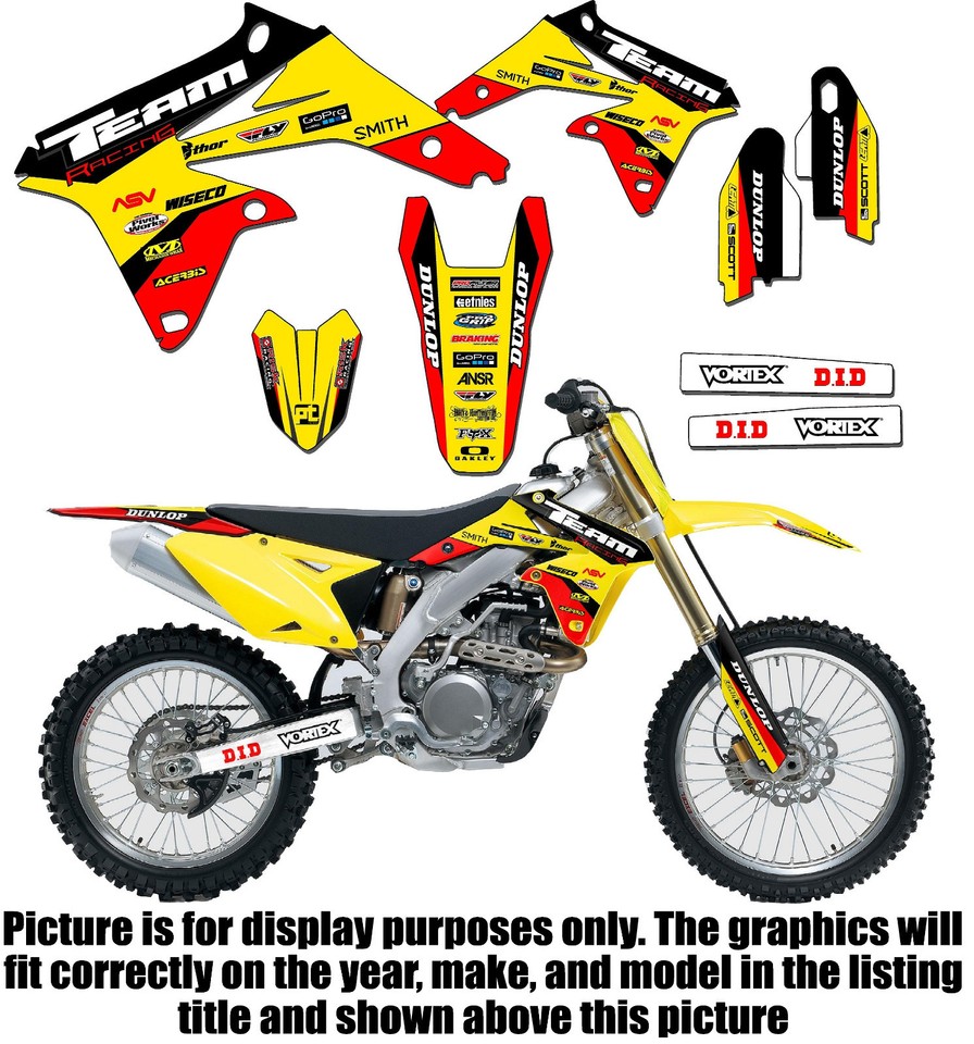 1999-2000 SUZUKI RM 125 GRAPHICS KIT DECALS DIRTBIKE MX RM125 DECO ...