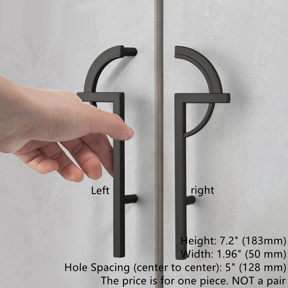 5" Brushed Gold Pulls Cabinet Door Handles Unique Wardrobe Pull Handle ...