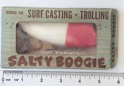 Salty Boogie Red HeadIn Box Bayou Boogie Old Fishing Lures Whopper ...