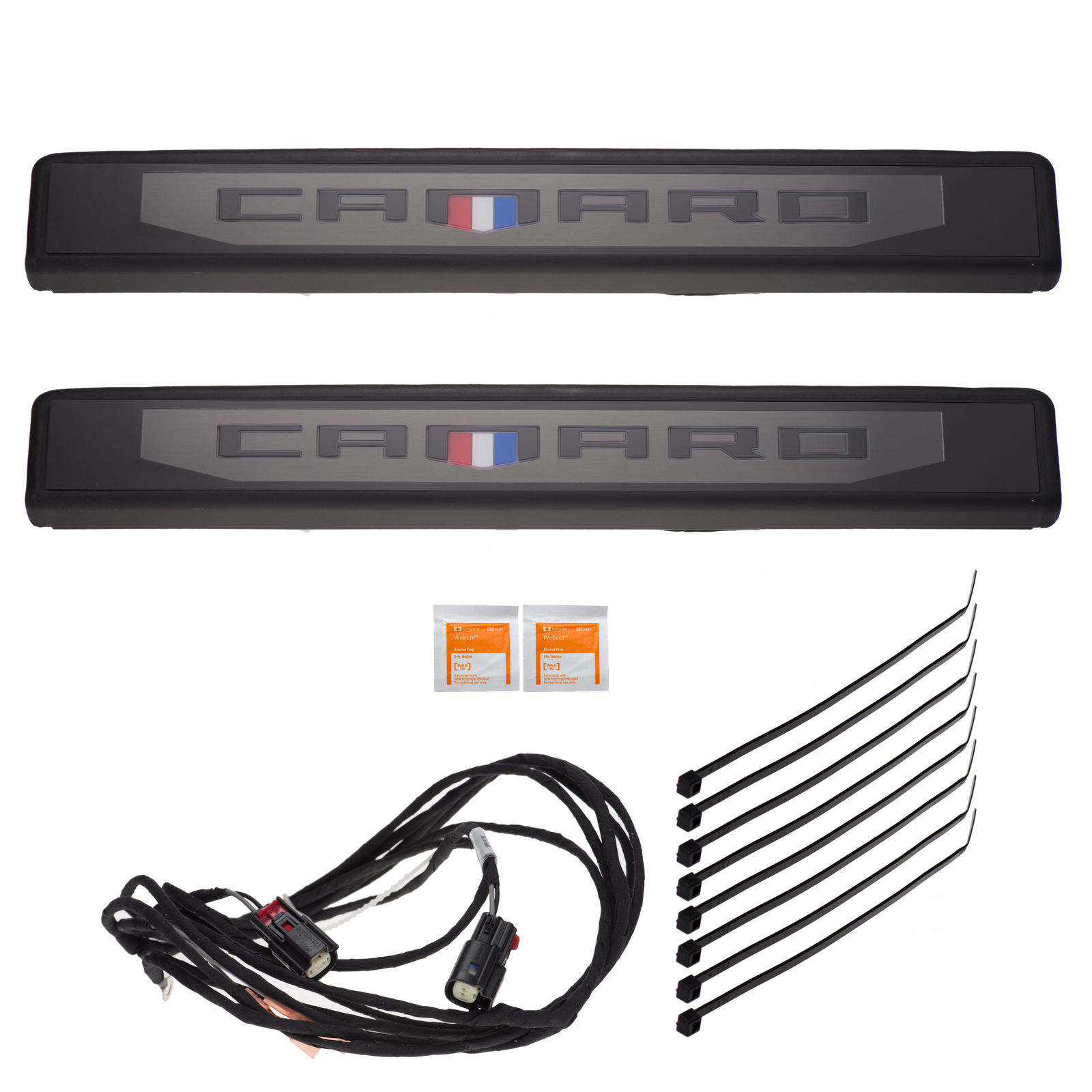 OEM NEW Illuminated Door Sill Skid Plates w/Camaro Logo 16-24 Chevrolet ...