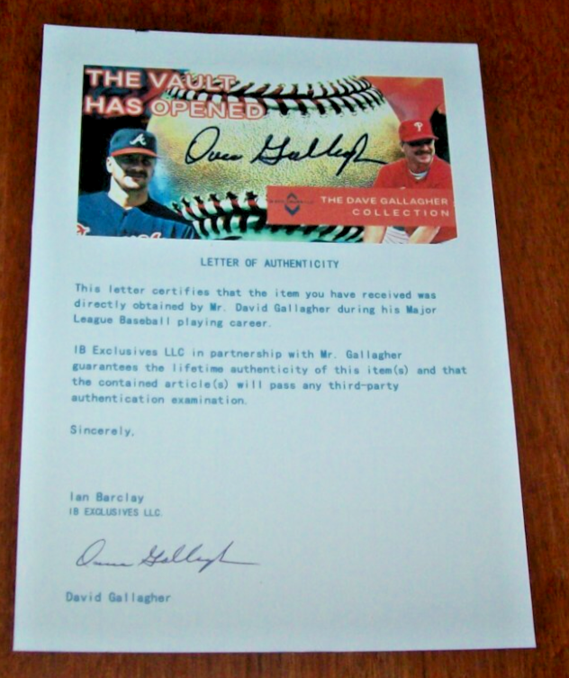 *Rare* Jeff Blauser Mark Lemke Auto/Signed Game Issued L/S Bat-Read ...