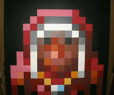 Nintendo NES Legend Of Zelda Custom Original "Old Woman" Pixel Painting ...