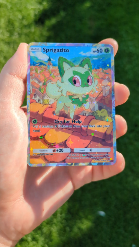 Sprigatito Promo proxy pocket card app tcg Promo Cards Set | eBay