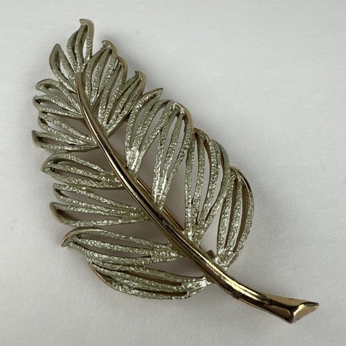 Vintage Marvella Pale Silver Leaves Gold Tone Brooch Fashion Jewelry 3 ...