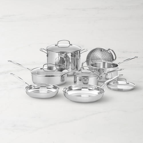 Cuisinart 11-Piece Cookware Set, Chef's Classic Stainless Steel ...