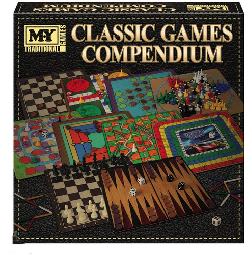 Games Compendium 100 Classic Games Chess Draughts Ludo Snakes & Ladders ...