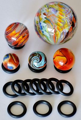 SHOOTER- MARBLE DISPLAYS -LARGE STANDS-10 PACK-SHOOTER/TOE-BREAKER-no ...