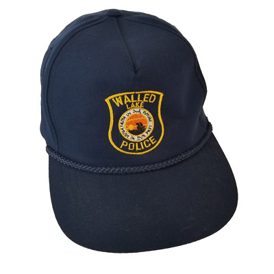 Walled Lake Michigan Police Cap Hat Blue Strap Back | eBay