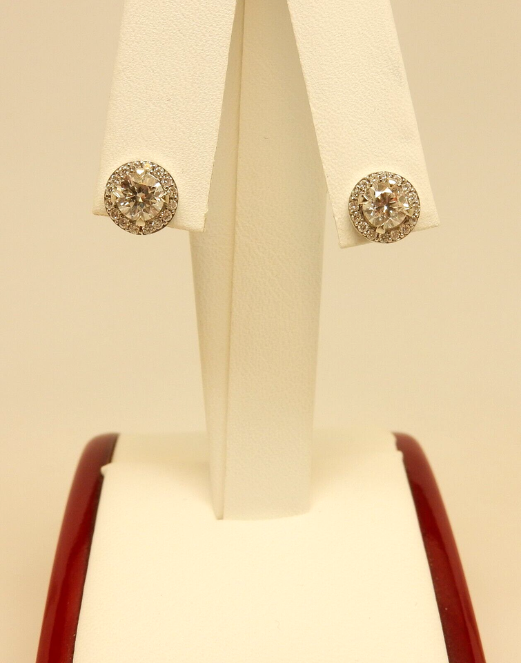 $6,900 De Beers Forevermark 1.27 ct tw (VS1-2, G) Diamond Halo Studs ...