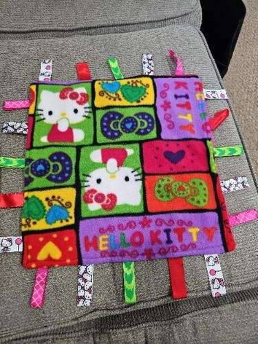 Hello Kitty TAGGIES Lovey Security Blanket 14" X 14" without Tags Rare ...