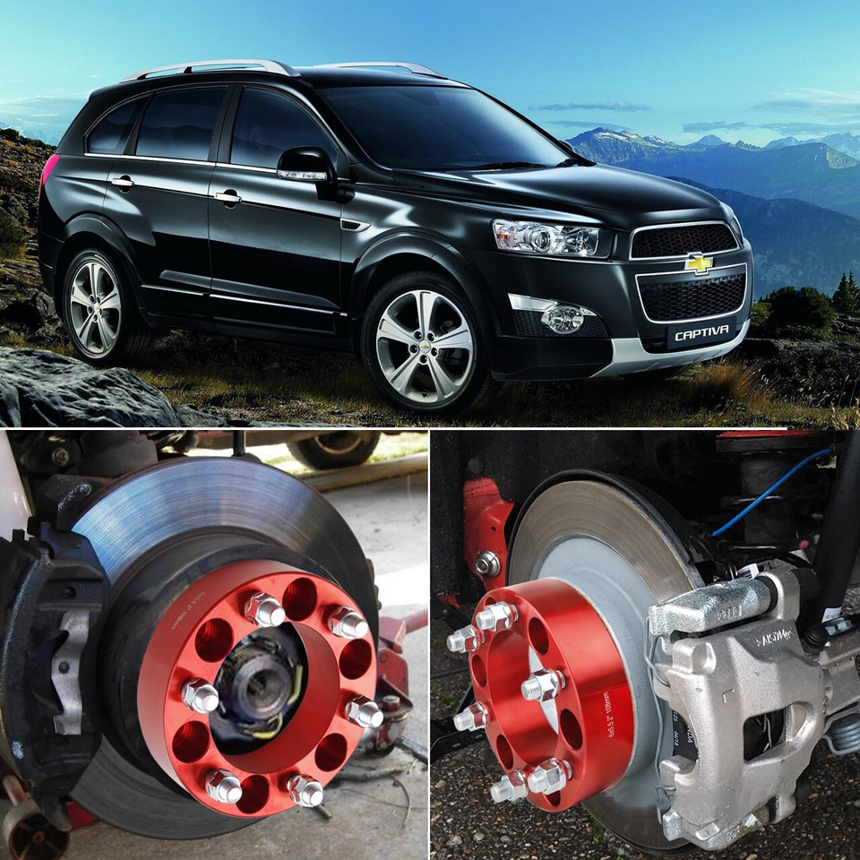 4X 2" 50mm Red Thick 6x5.5 14x1.5 Wheel Spacers For Chevy Silverado ...