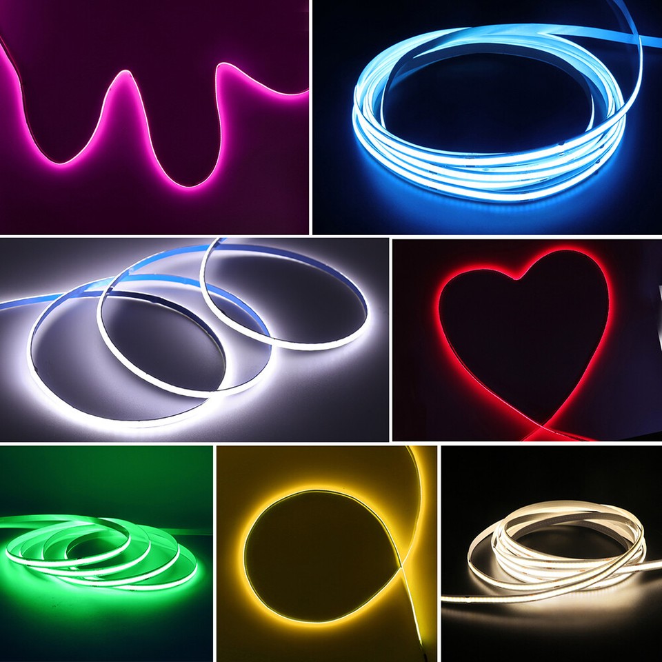 COB LED Light Strip Thin 3mm LED Strip 5V Flexible Tape Lights For Room ...