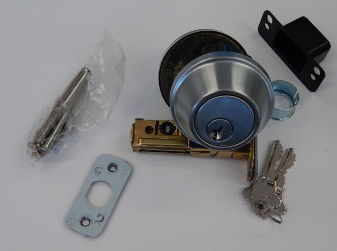 General Lock Single Cylinder Deadbolt D160 626 6WL C US26D- Satin ...