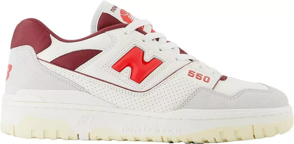 New Balance 550 Sea Salt Grey True Red for Sale | Authenticity ...