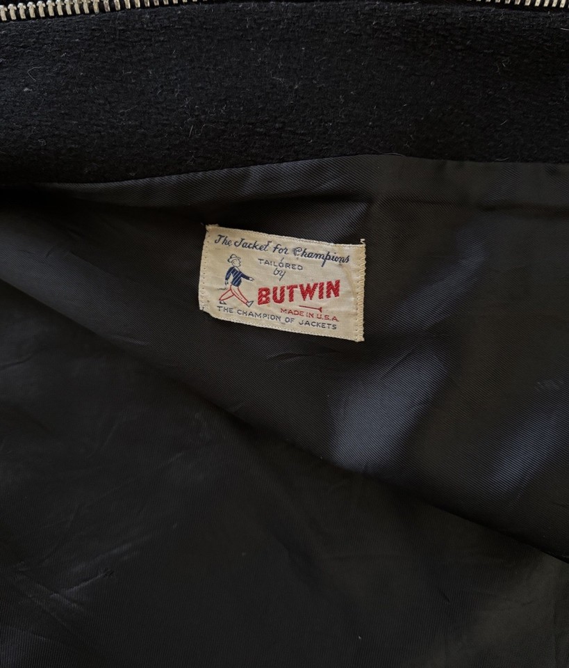 Vintage 1950s San Pedro BPOE Elks Lodge Chain Stitched Black Wool ...