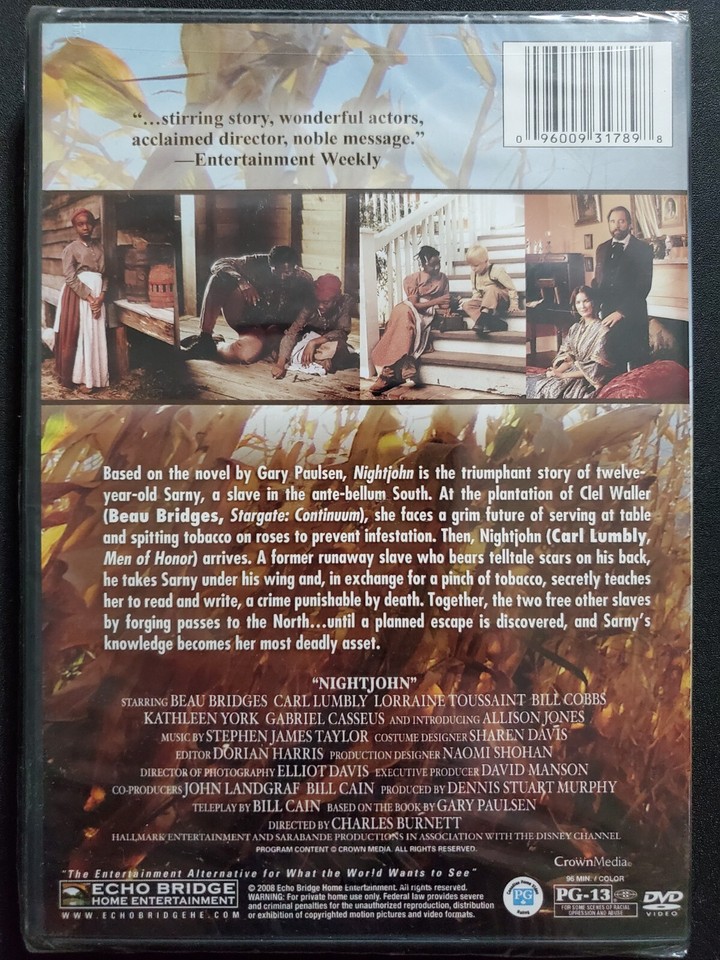 Nightjohn (DVD, 2006) Beau Bridges, Lorraine Toussaint 1996 Region 1 ...