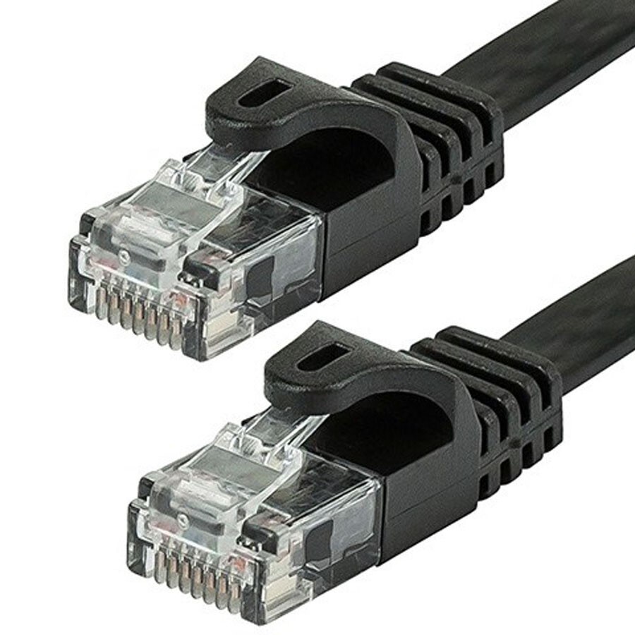 100ft Cat5E RJ45 Cable UTP Stranded Network Ethernet LAN Wire Cat5 Flat ...