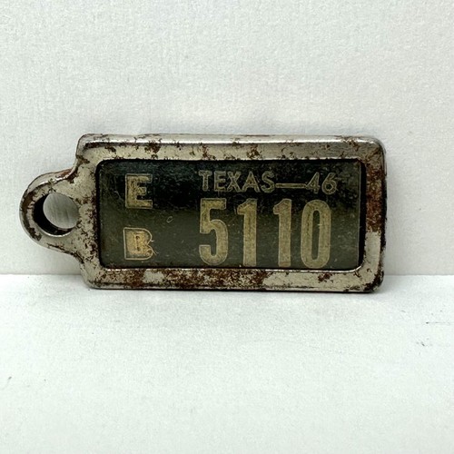 Vtg 1946 Texas Disabled American Veterans DAV Mini License Plate Key ...