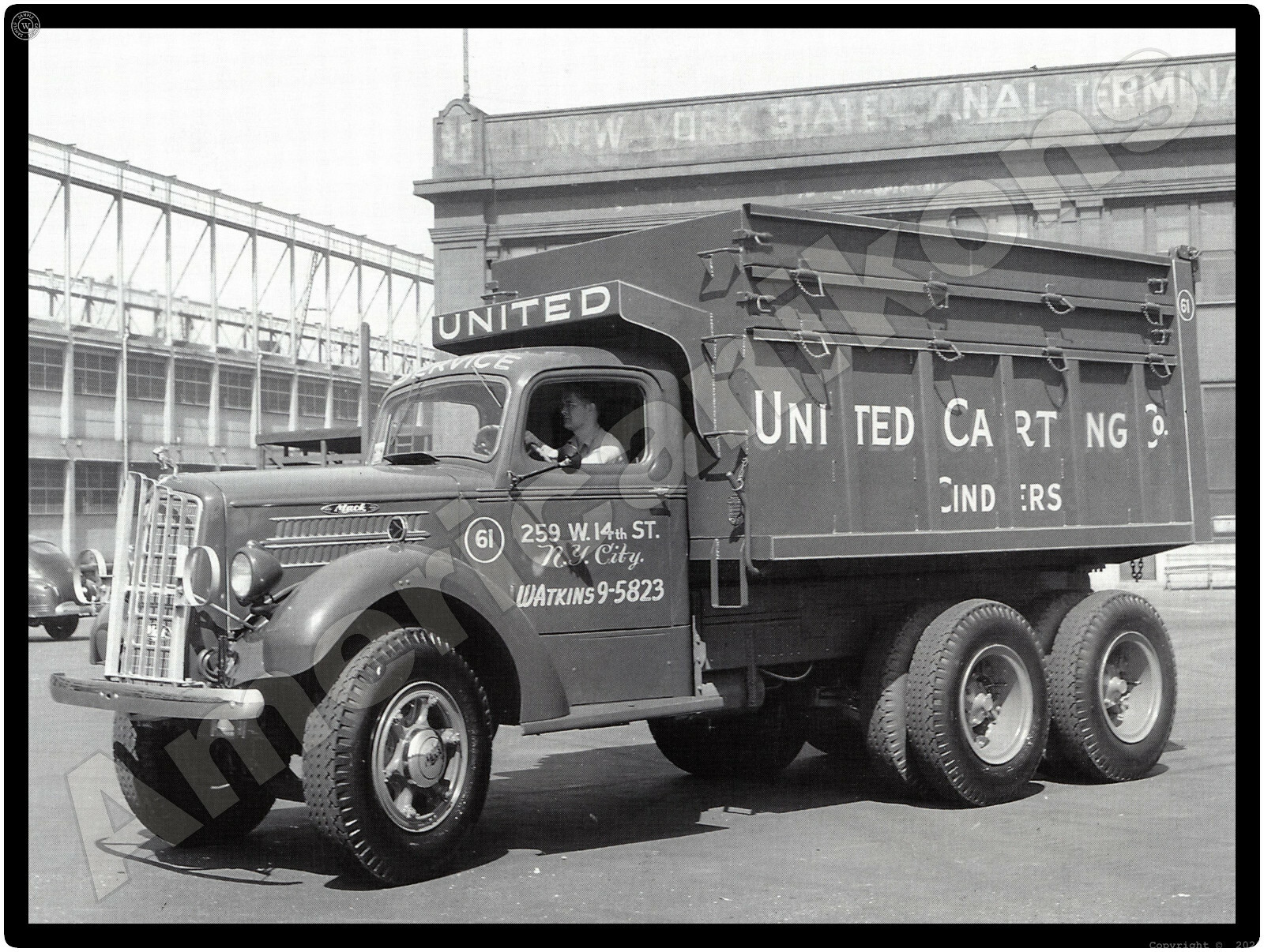 1948 Mack Garbage Trucks New Metal Sign: Model EQSW - United Carting ...