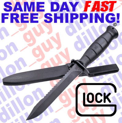 GLOCK BLACK KB17281 Field Knife w/Sheath 6.5" w/Saw SAME DAY FAST FREE ...