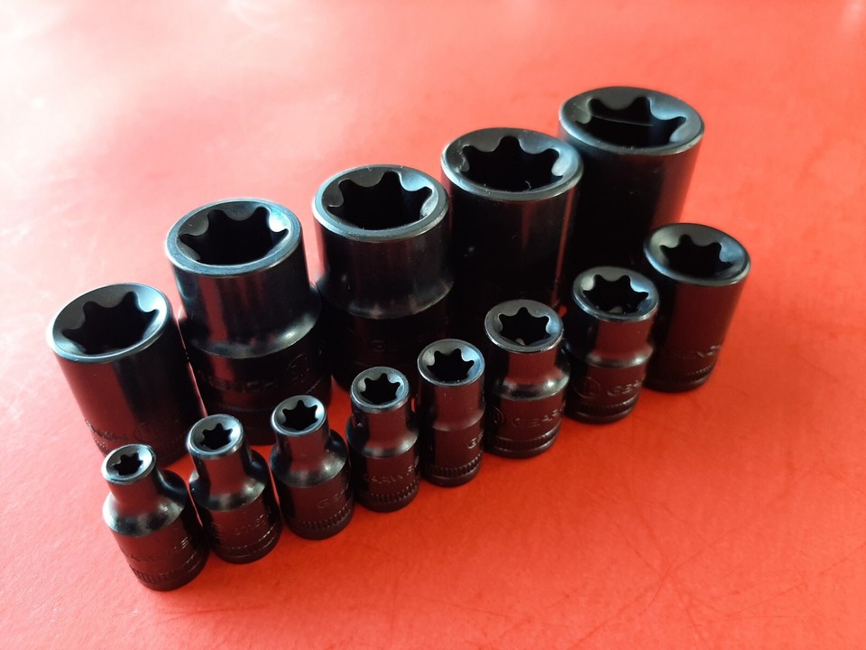 NEW GearWrench 13 Piece External Star E Torx Socket Set, E4 thru E24 ...