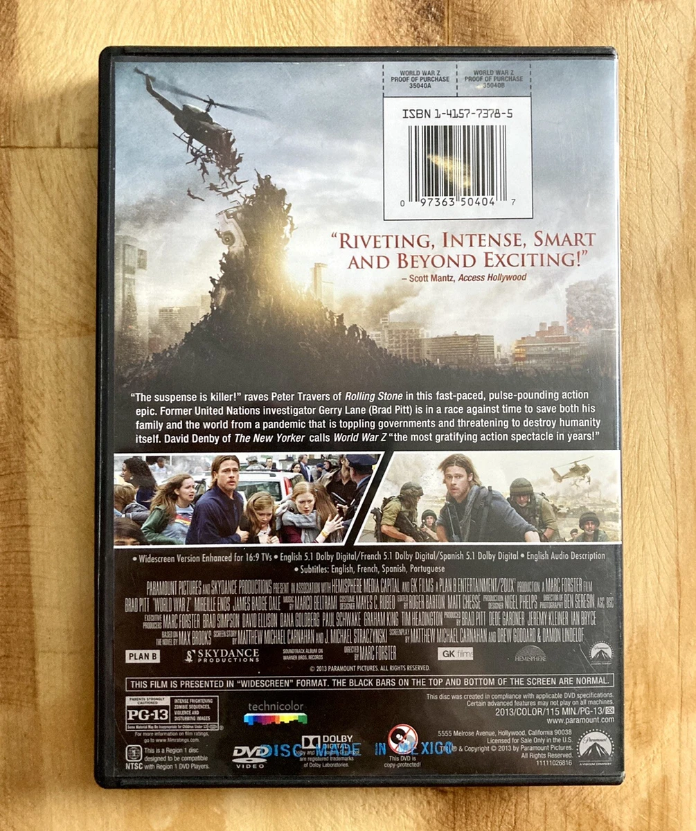 World War Z Dvd Cover