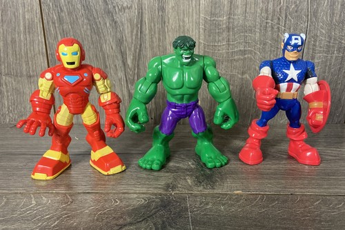 2012 Hasbro Playskool Marvel Super Héros Lot 5 " Iron Man Hulk Captain ...