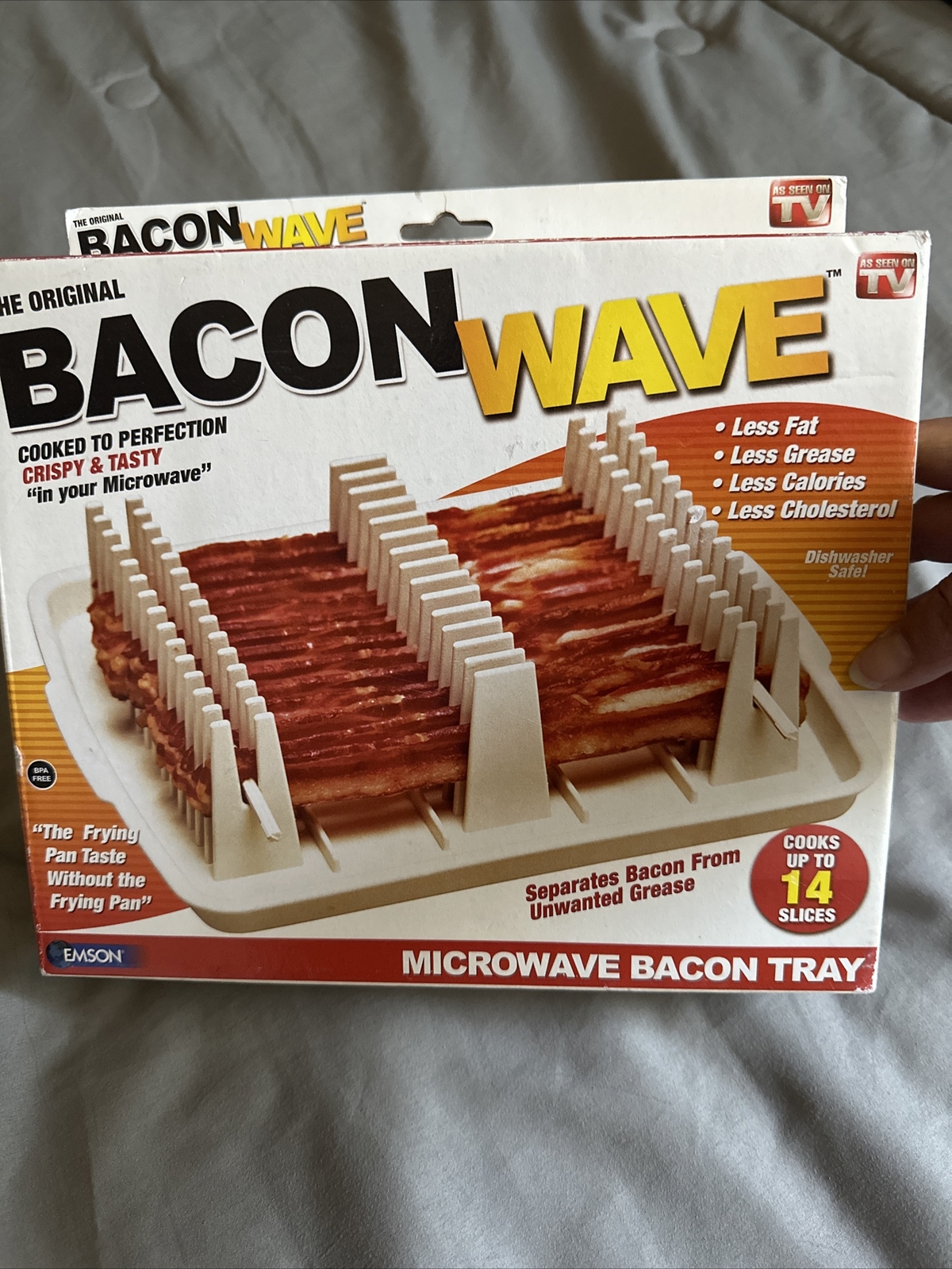 The Original Bacon Wave Microwave Bacon Tray Cooks Up to 14 Slices ...