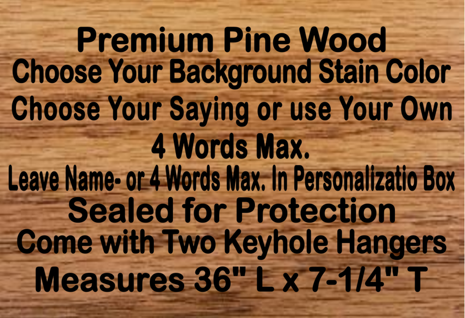 Personalized Rustic Wooden Name Carved Wooden Sign with Deer Den ...
