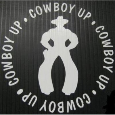 6" cowboy up logo car vinyl decal sticker usa made | eBay