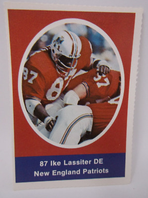 1972 Sunoco Football Stamp NFL New England Patriots IKE LASSITER | eBay