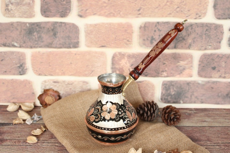 Turkish Handmade Russian Shape Copper Coffee Pot,Cezve Jezve,İbrik ...