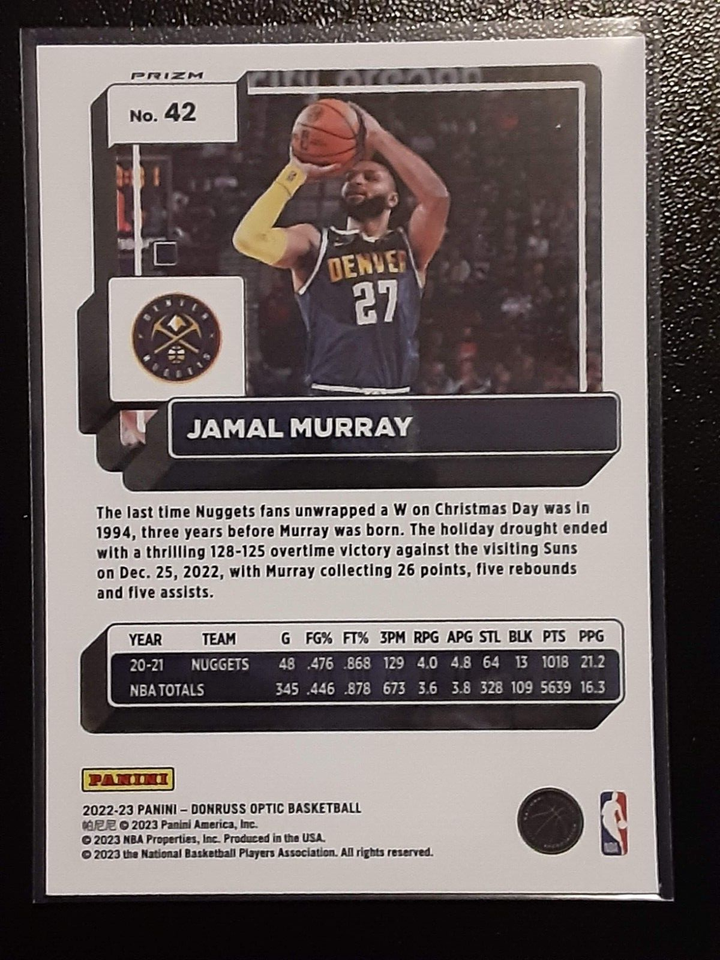 2022-23 Panini Donruss Holo Prizm #42 Jamal Murray | Denver Nuggets | eBay