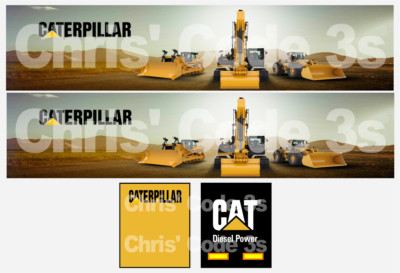 Code 3 Adhesive Vinyl Trailer Decals - CAT Machines - 1/50 1/76 1/148 1 ...