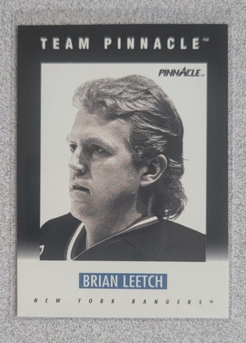 1991-92 Pinnacle BRIAN LEETCH Team Pinnacle Insert Card #B3 - NEW YORK ...