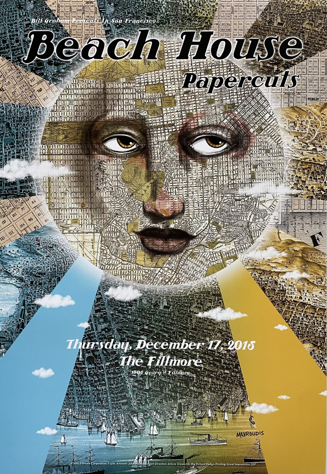 Beach House Concert Poster 2015 F-1379 Fillmore | eBay