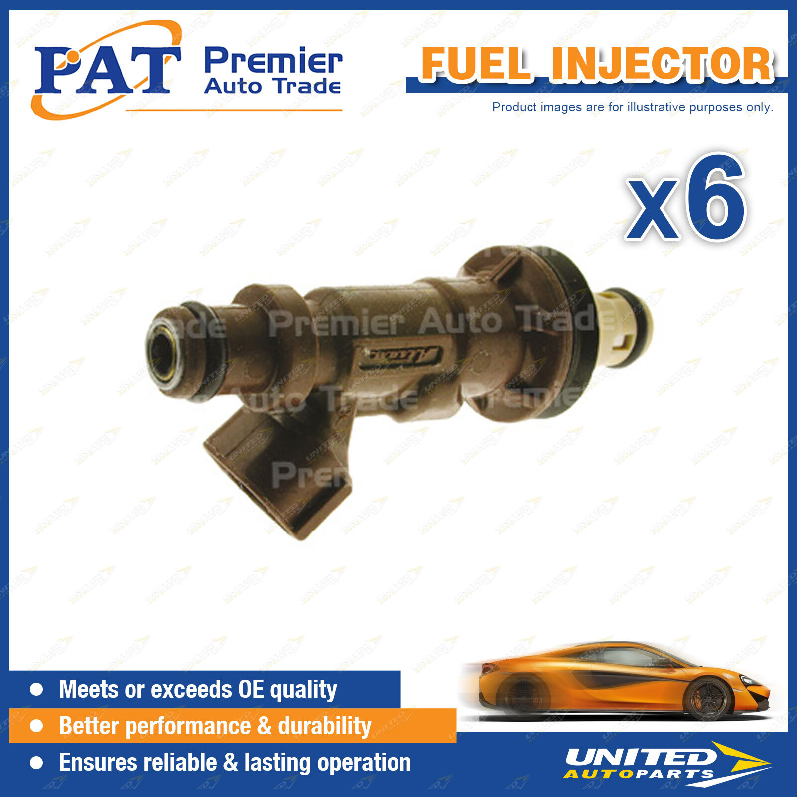 6 x PAT Fuel Injectors for Toyota 4Runner VZN Hilux VZN RZN 3.4L 5VZ-FE ...