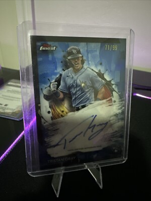 TRISTAN GRAY 2024 TOPPS FINEST RARE BLUE AUTOGRAPHS RC AUTO 71/99 TAMPA ...