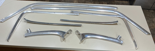1962 IMPALA INTERIOR HEADLINER & A PILLAR 8 PIECE CHROME TRIM SET UP ...