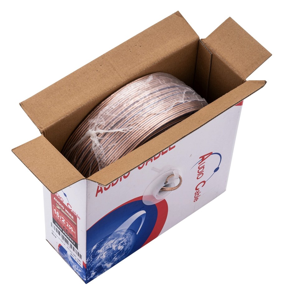 Cables Direct Online Speaker Wire 12 Gauge 12/2 100FT, Transparent ...