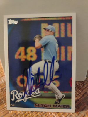 Mitch Maier Autographed 2010 Topps Update Signed Baseball Card US-313 ...