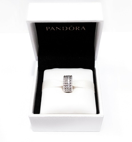 NEW Authentic PANDORA 925 Silver Crystals & Beaded Clip Charm Pendant ...