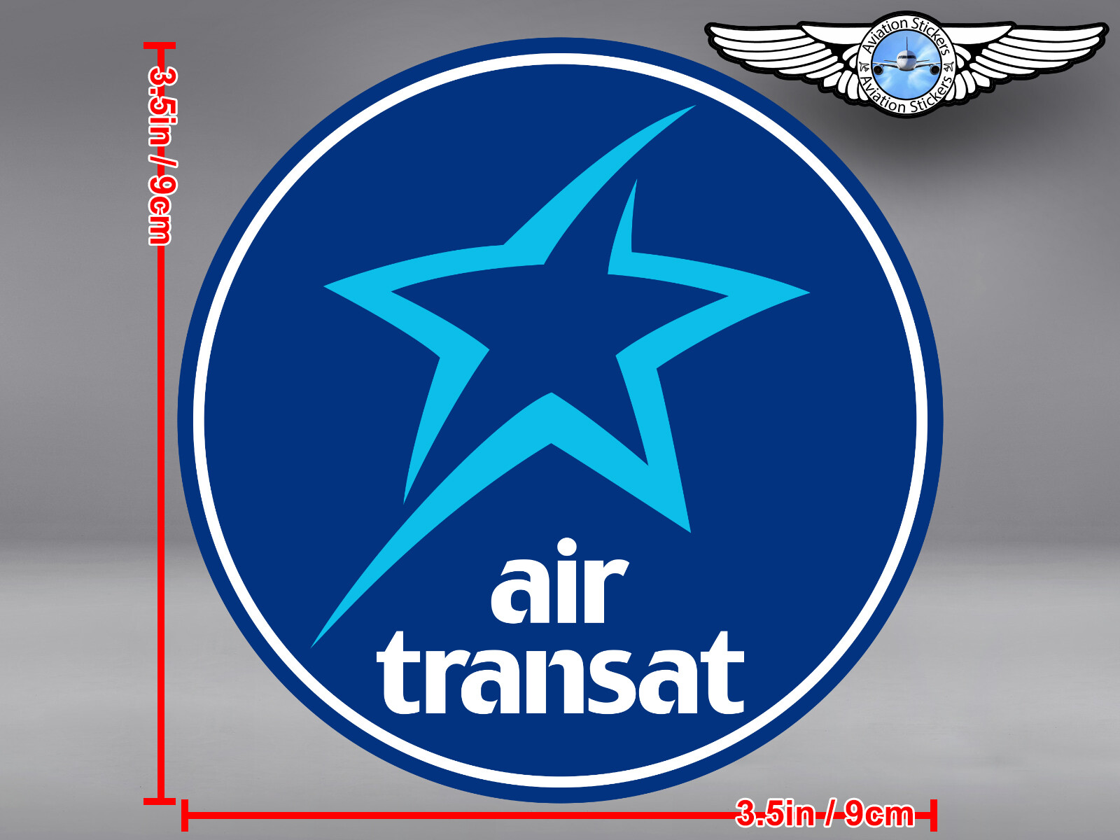 AIR TRANSAT ROUND LOGO STICKER / DECAL | eBay UK