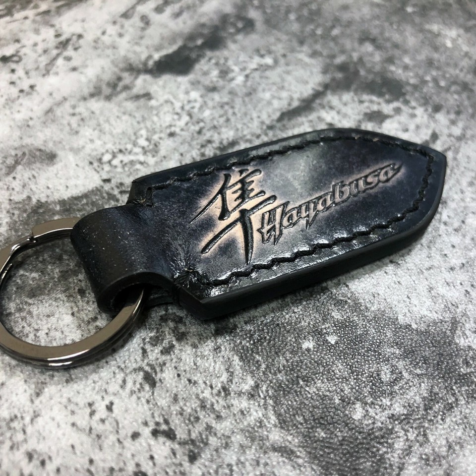 Handmade Suzuki Hayabusa leather keychain in Black. 1EA | eBay