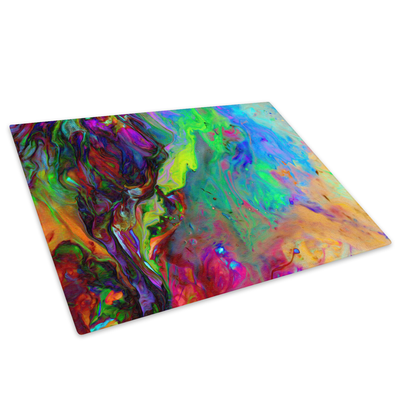 Colourful Retro Cool Funky Glass Chopping Board Kitchen Worktop Saver ...
