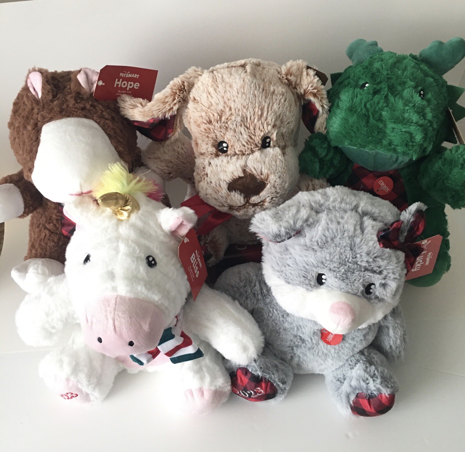 PetSmart Plush Squeaky Toy Dog Chance Dragon Dream Hampster Hope ...