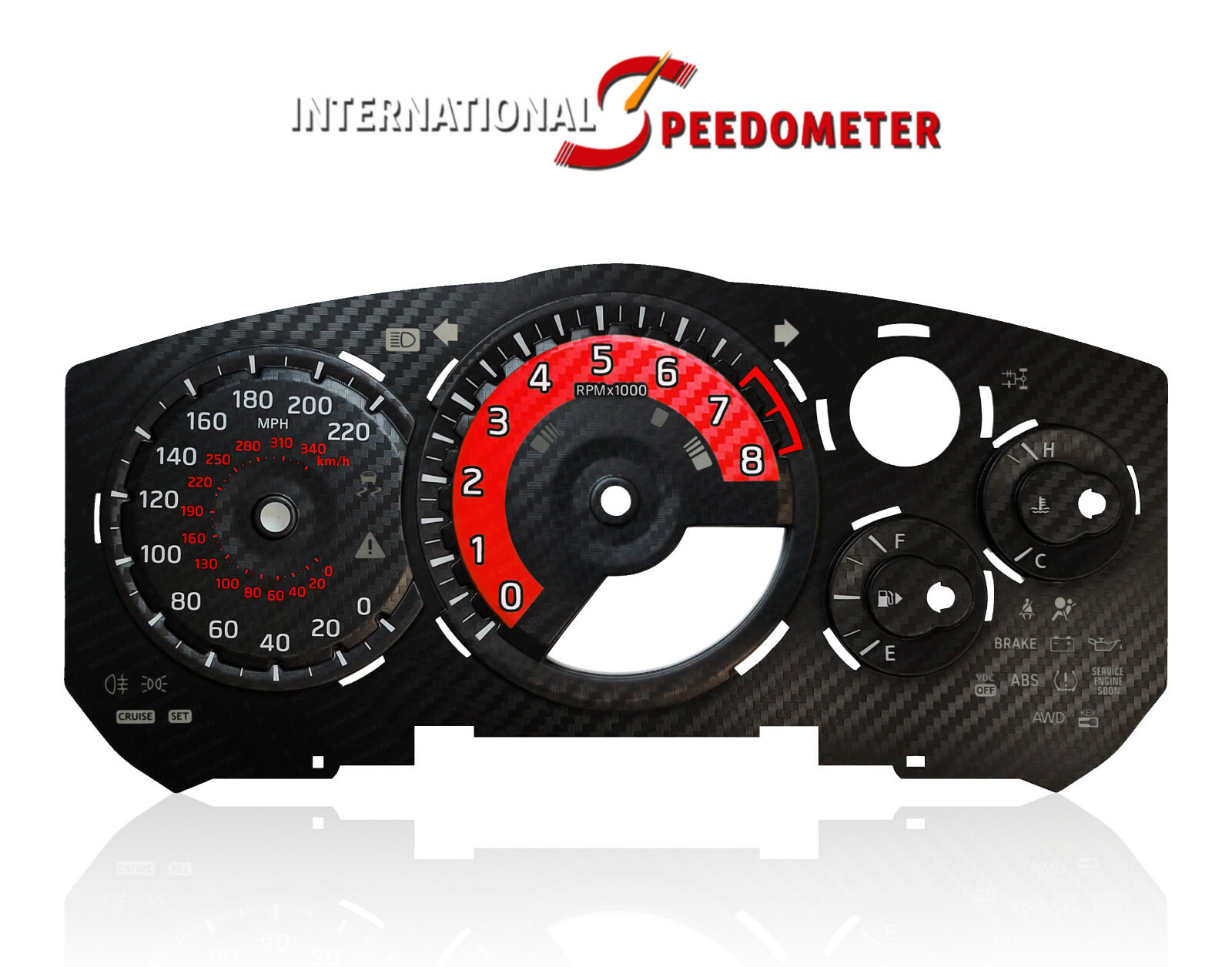 Speedometer Faceplate Fits a 2007-2020 Nissan GT-R R35 Carbonfiber ...