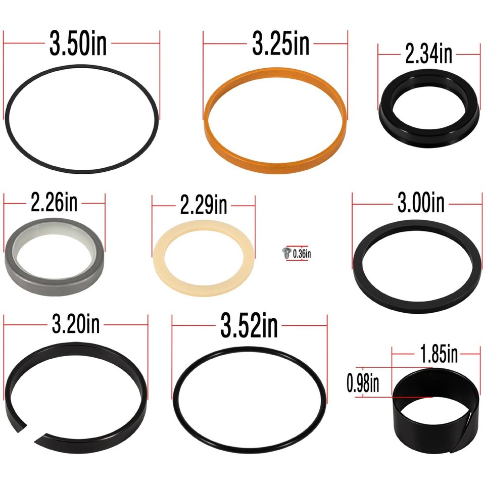 Hydraulic Seal Kit For Case 580B 580D, CK B Backhoe Boom Cyl includes ...