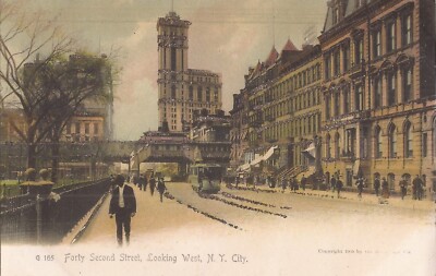NEW YORK CITY - 42nd Street - Sixth Avenue Elevated Train - Trolley ...