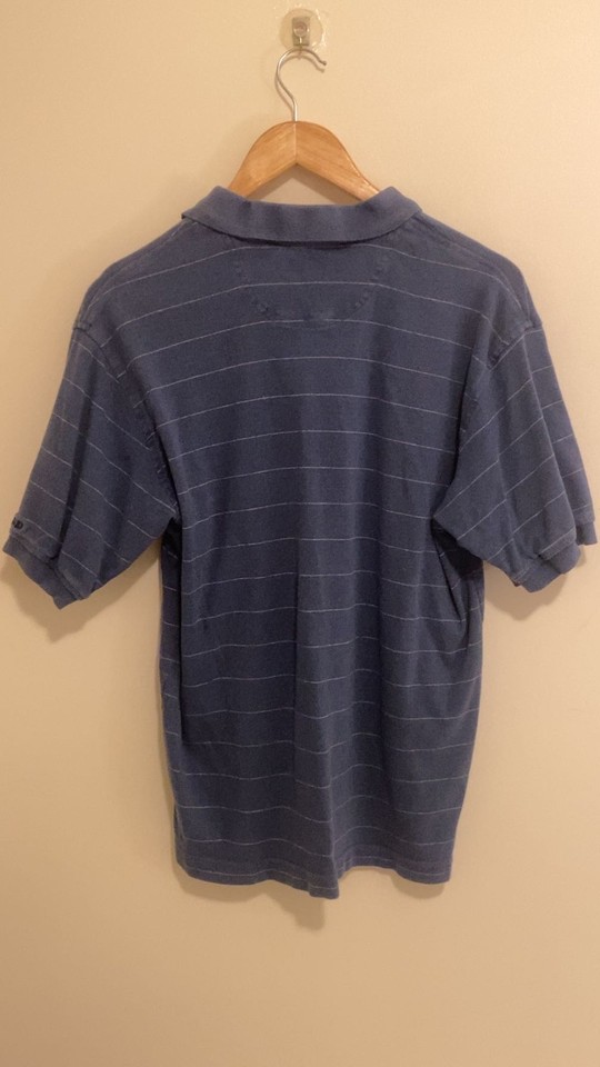 IZOD Mens Polo Shirt Small Cotton Blue Embroidered Logo Short Sleeve ...